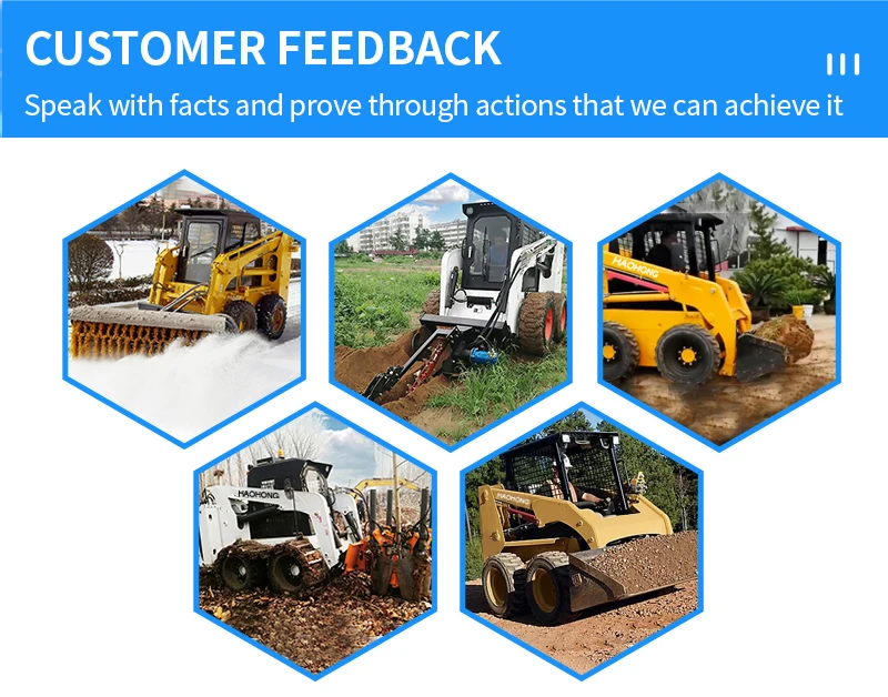 Agricultural Mini Skid Steer Loader Compact Diesel Wheel Loader ...