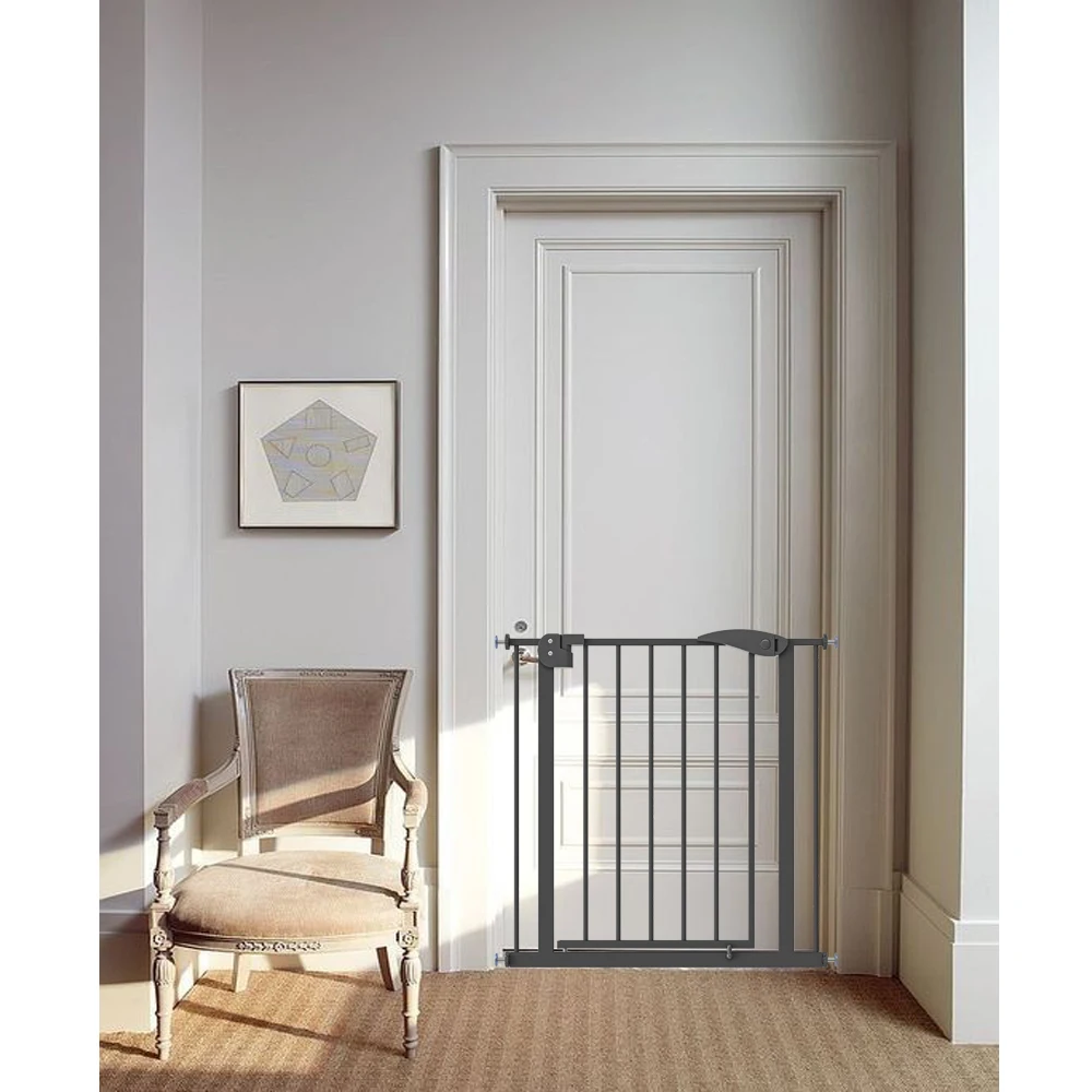 Simple Use Stair Barrier Metal Stair Gate Baby Safety Gate For Kids ...