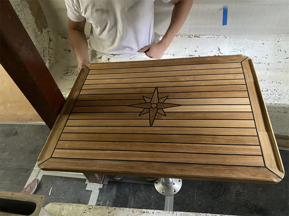 Teak Table Top for Boats - Sizes: 580/340x600, 580/340x800, & 580 ...