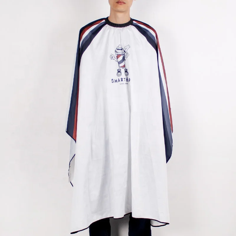 White Haircut Salon Apron Cape Design Custom Logo Design Barber Cape ...