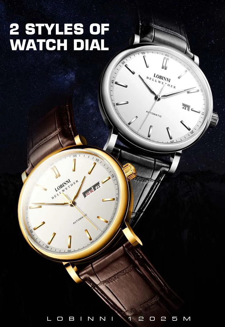 LOBINNI Wristwatches - Waterproof Mechanical Luxury Men's Watches
