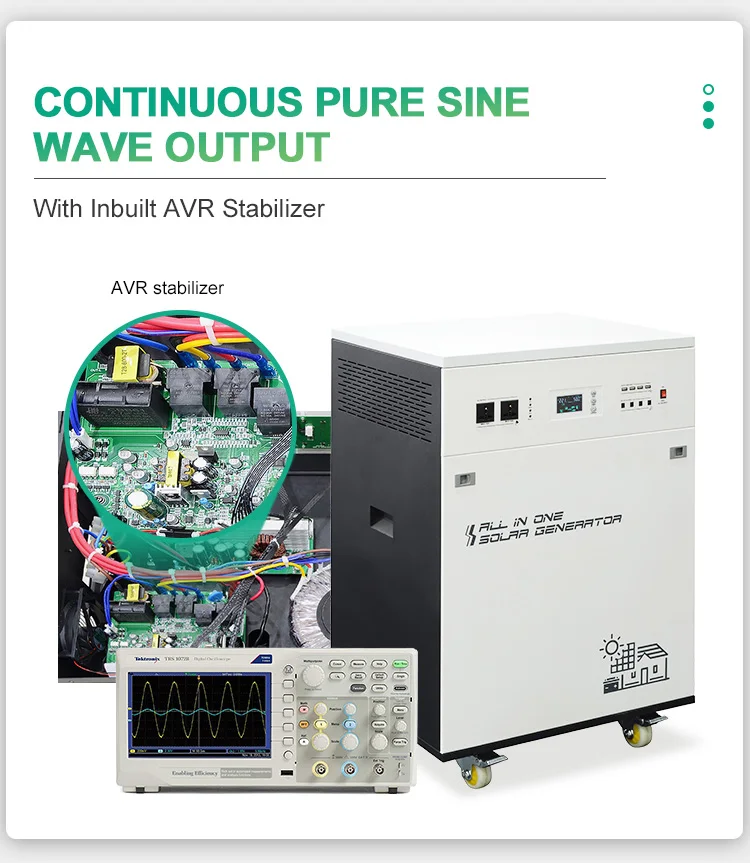 5000w 5kw Solar Power Generator with Panel for Home Use