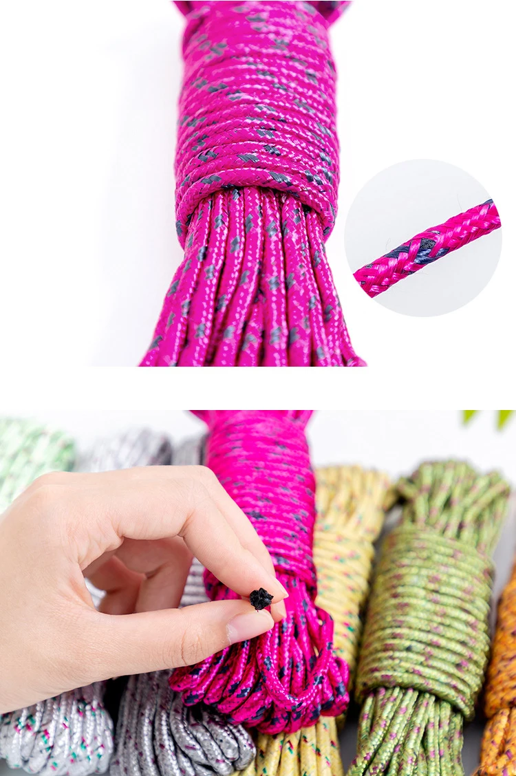 10m Hanging Clotheslines 0.5cm Camping Leash String Ceiling Portable ...