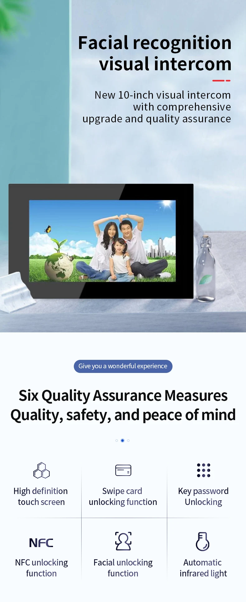 820S Facial Recognition Visual Intercom Doorbell Access Control System ...