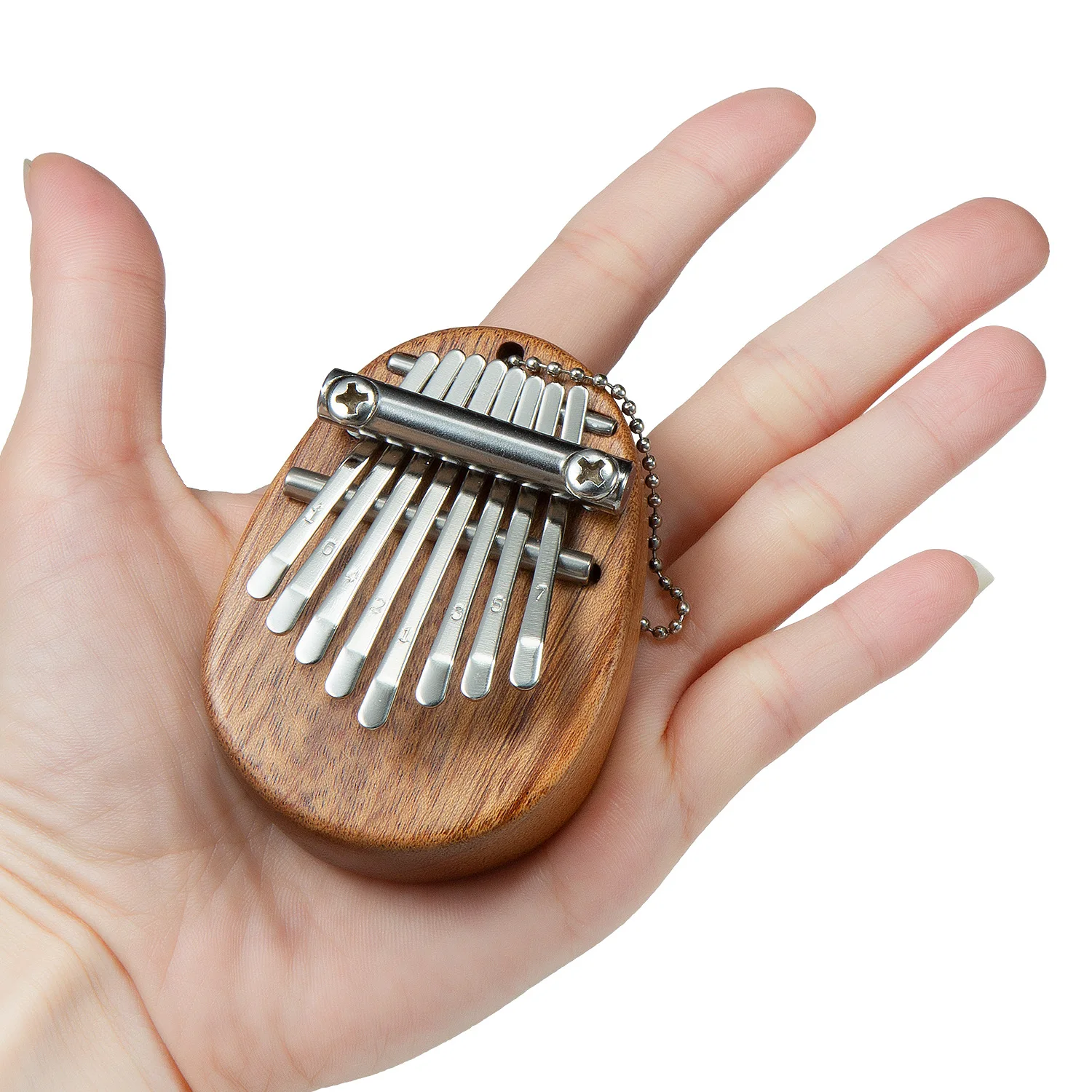 Mini Kalimba 8 Keys Solid Wood Finger Thumb Piano Portable Marimba ...