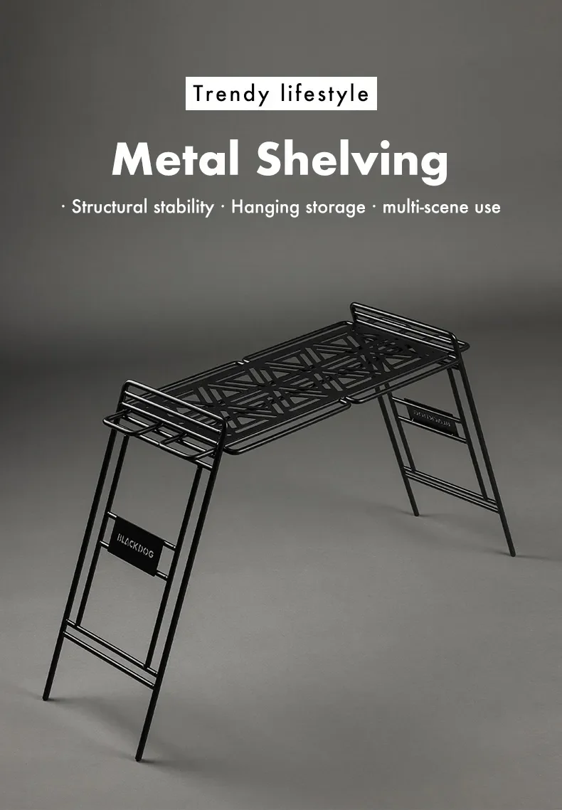 Blackdog Outdoor Metal Shelving Portable Outdoor Barbecue Picnic ...