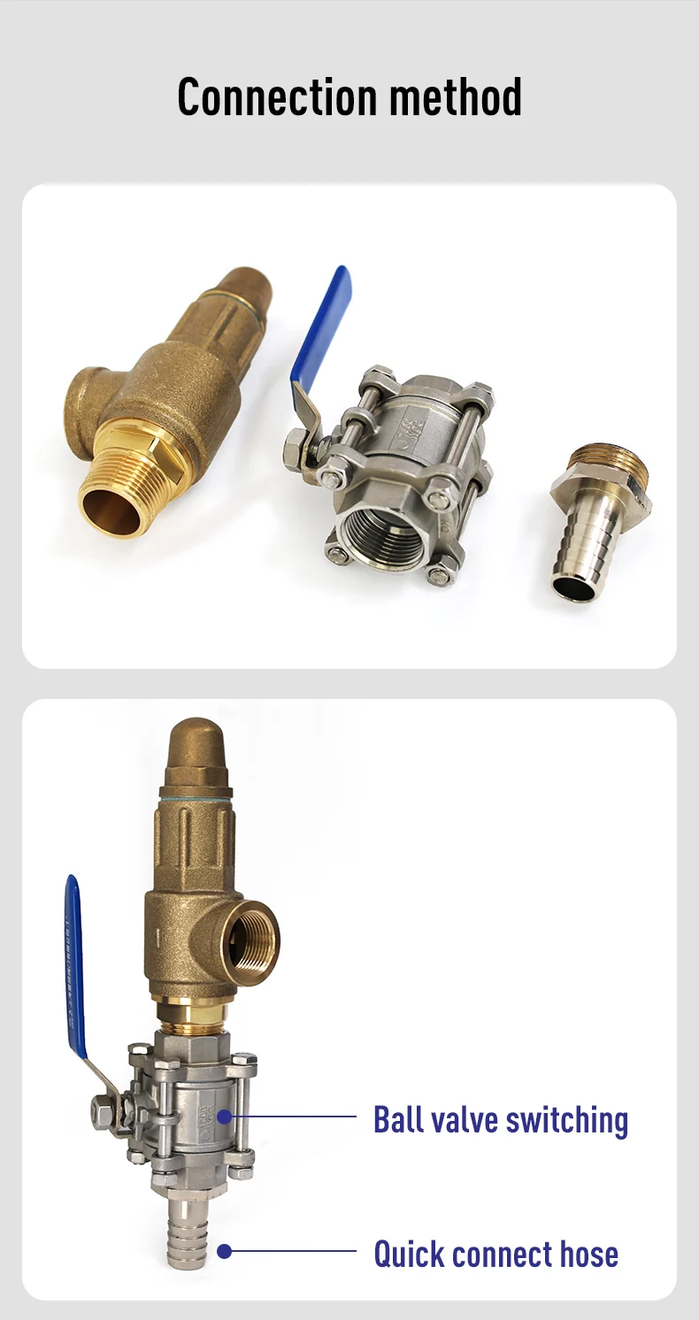 Brass Spring Loaded Safety Valves - Adjustable Pressure Relief for ...