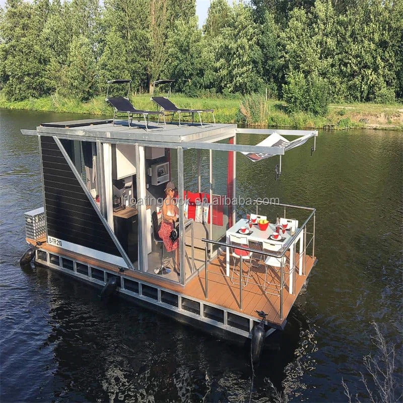 Easy Installation DIY Modular Floating Pontoon House Boat
