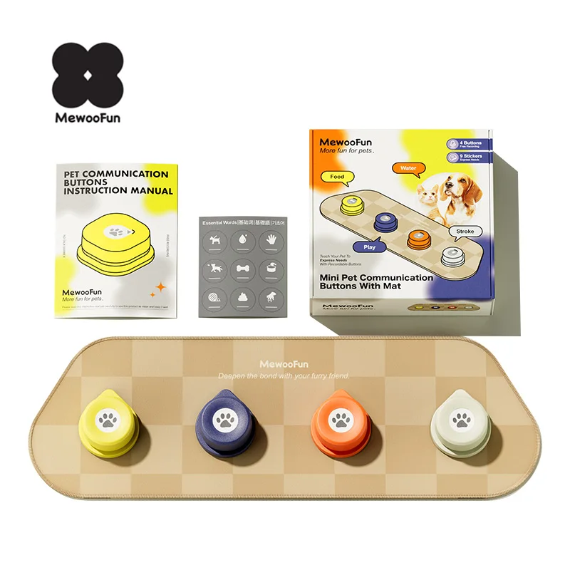 Mewoofun Factory Wholesale Small Dog Talking Buttons Recordable Dog ...