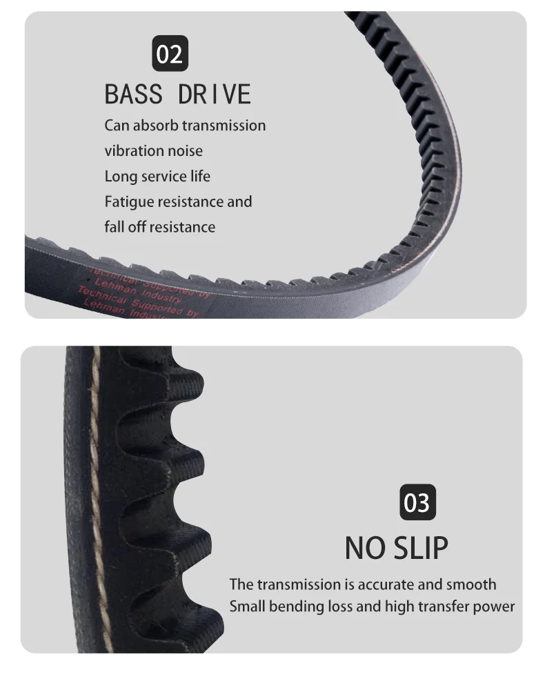 American Standard B Type EPDM Vee Belts Wrapped Design with Cutting ...