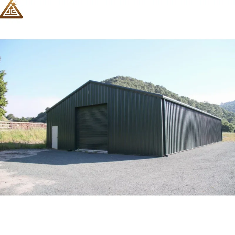Steel Frame Construction Pole Barn Prefabricated Warehouse Metal ...