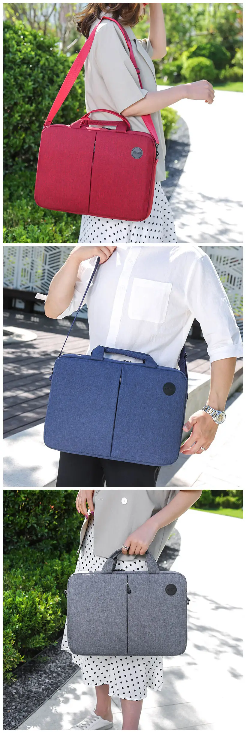 Meijieluo 16'' Inches Customized Logo Laptop Bag With Sling Adjustable ...