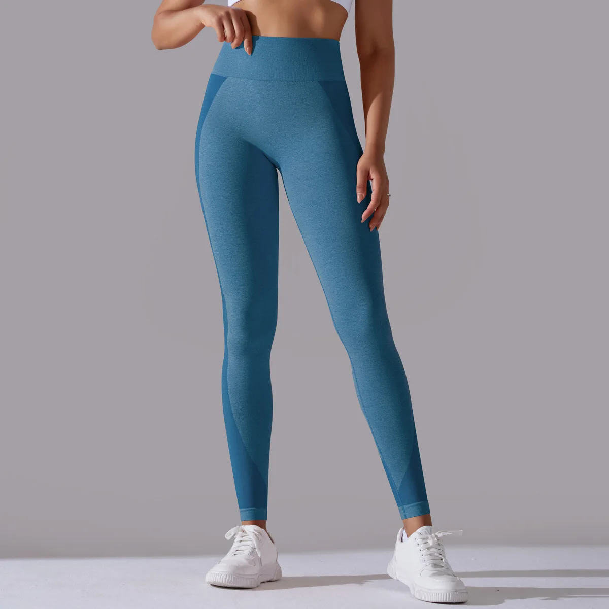 Custom Logo High Quality Seamless Nylon Spandex Gym Fitness Active Wear ...