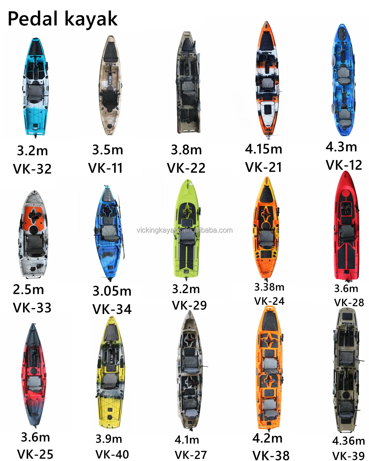 Vicking 1-Person Modular Kayak - Perfect for Fishing & Touring