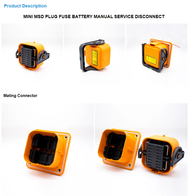 Mini MSD 315A with Fuse and Front Mount Receptacle for EV