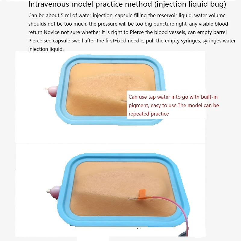 Medical Nurse Blood Collection Exsanguinate Practise Pad Intravenous Injection Exercise Training ...