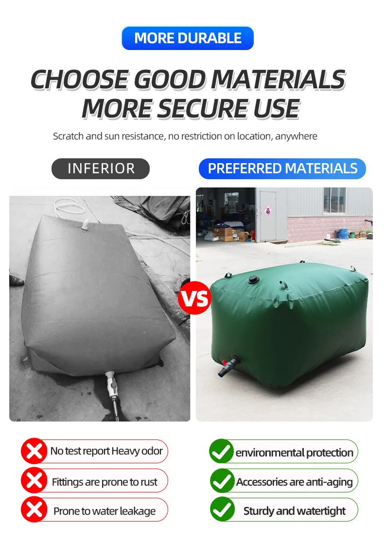 Agriculture Rectangular Flexible Water Storage Tank Collapsible Soft ...