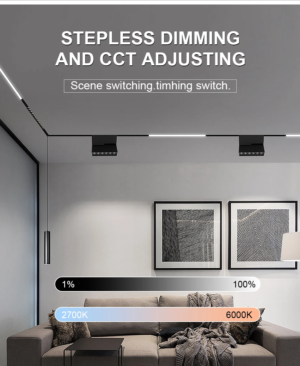 Commercial Aluminum Surface Mounted Suspend Recessed Magnet Lamp Led ...