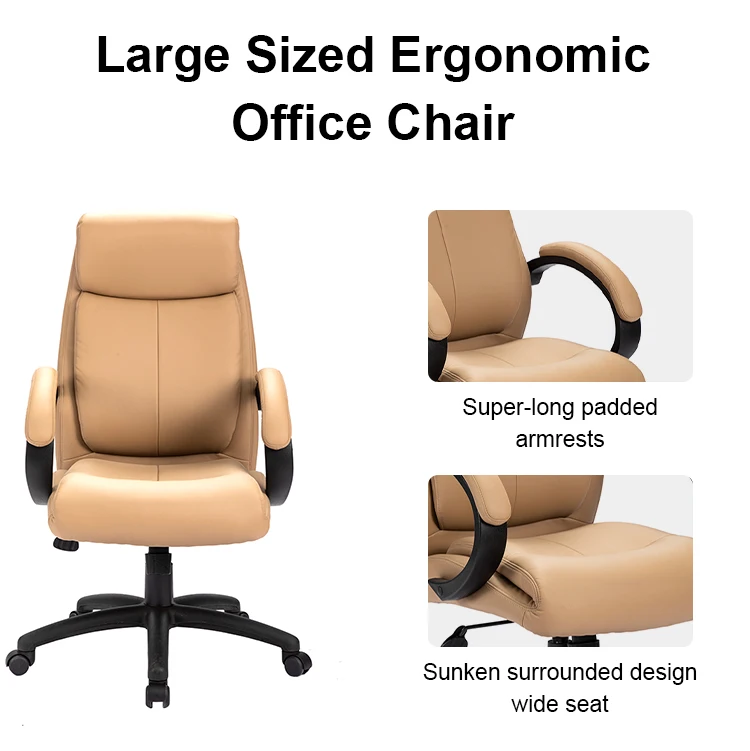 Executive Office Chair High Back Computer Desk Chair Pu Leather ...