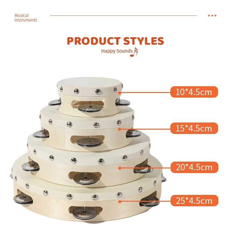 Custom Bulk 4 6 7 8 10 Inch Educational Toy Hand Drum Musical ...
