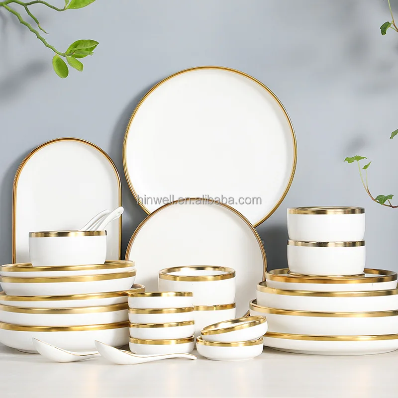 Dinnerware Sets for Hotels Home Restaurant - Hinwell Ceramic