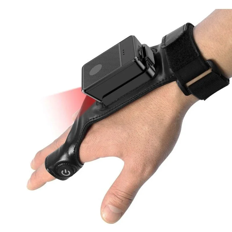 Wearable Finger Barcode Reader Wireless 1D 2D QR Glove Barcode Scanner ...