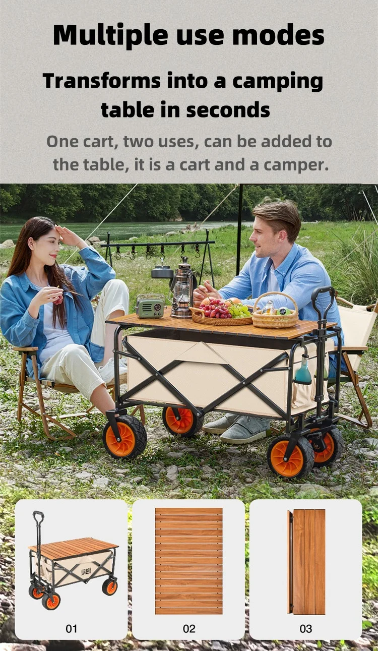 Multipurpose Folding Beach Trolley Cart Camping Ca Foldable Camping ...