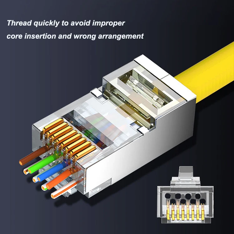 Shielded Cat5e Cat Cable Waterproof Female Cat6a Network Pass Ethernet ...