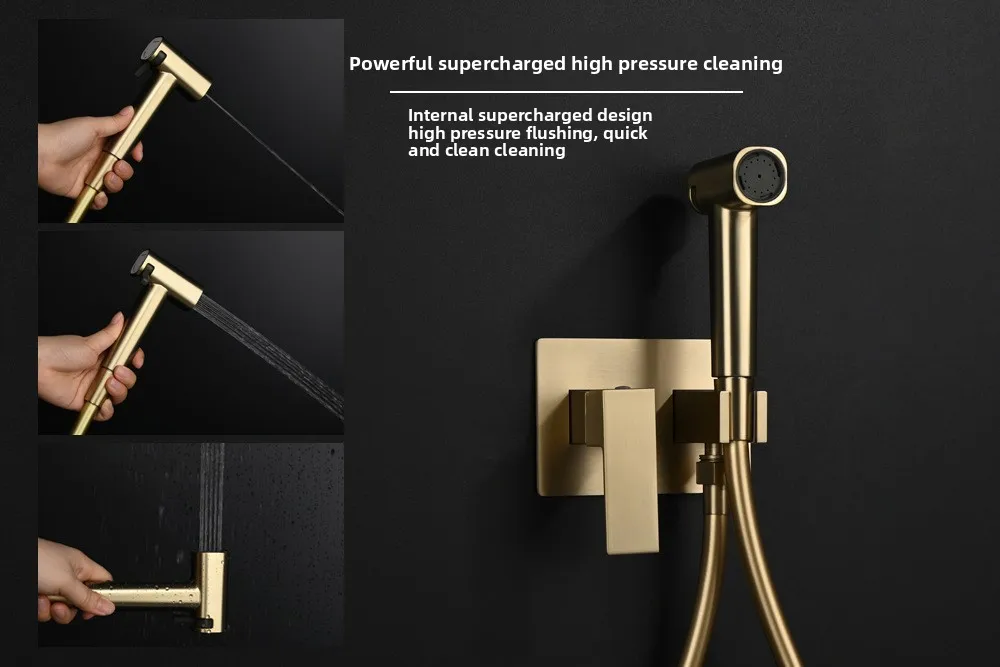 Modern High-Pressure Copper Flusher Set Hot and Cold Toilet Spray Gun ...