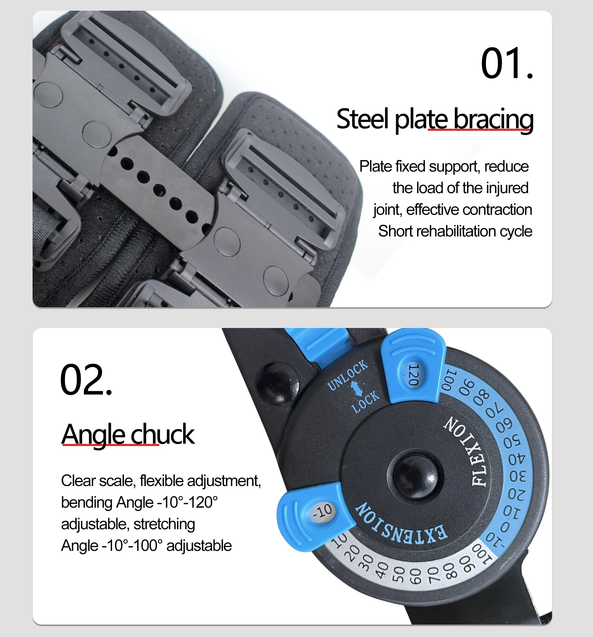 Sprained Elastic Stabilizer Ankle Support Brace Hinge Knee Brace For ...