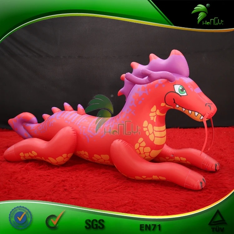 Squeaky Inflatable Dragon Ride on Animal Toy - Eco-friendly