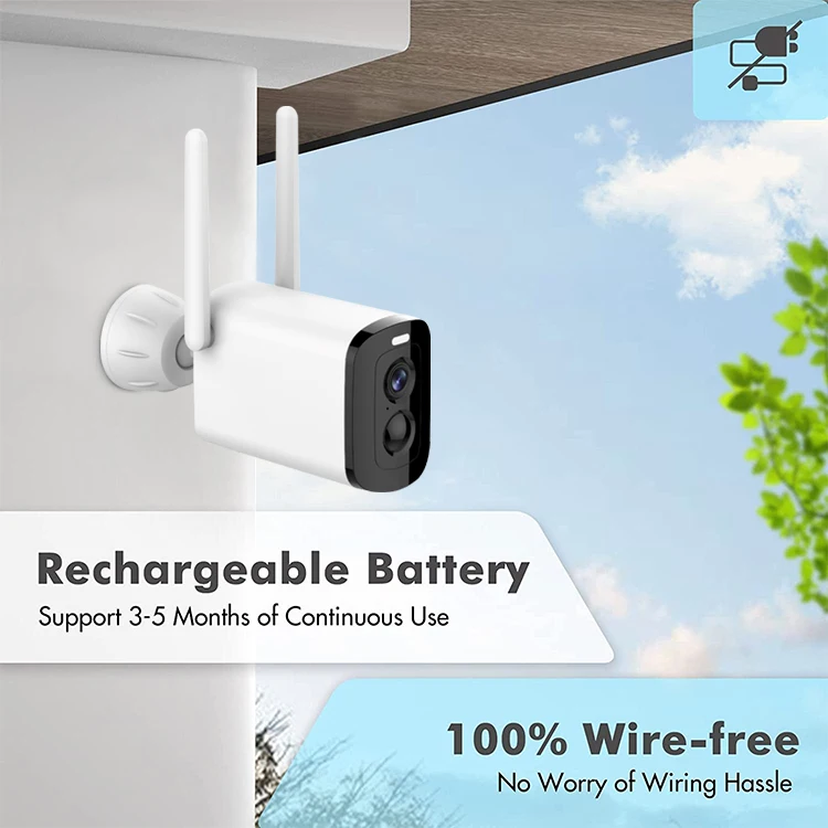 2k Hd Pir Wireless Outdoor Indoor Camera Wifi Home Security Cameras ...