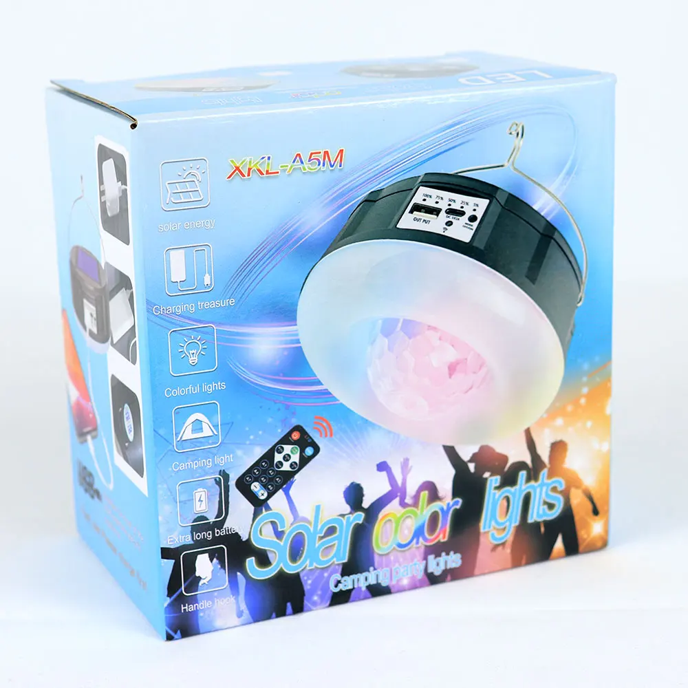 Solar Party Lights Disco Strobe Light Crystal Magic Ball Rgb Stage ...