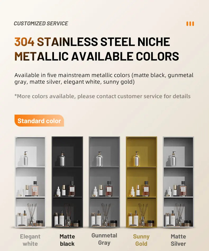 New Design Home Bathroom Waterproof Recessed Shower Wall Niche Custom ...