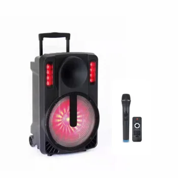 Rechargeable Outdoor Trolley Speaker Karaoke Portable Outdoor Wireless Speaker With Microphone ...