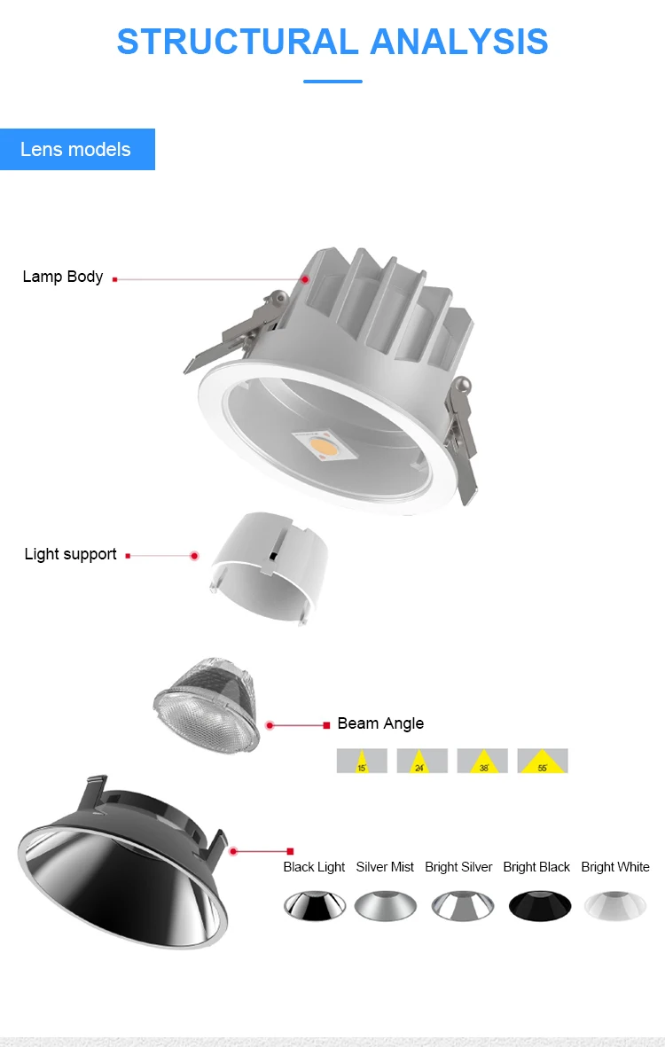 Modern 30w Recessed Led Downlight Led Lamp Adjustable Light Led Hotel ...