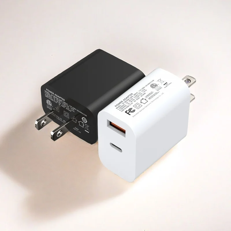 20W Dual Port USB Type C Smart Wall Charger Fast Charging EU US Power ...