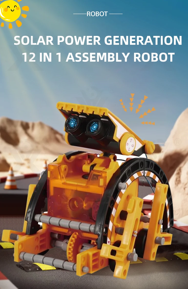 Chengji Stem Education Solar Power Robots Toys 12 in 1