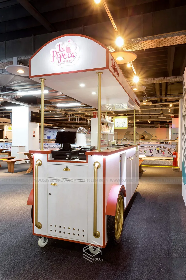 Modern Design Shopping Mall Retail Display Cart Fast Food Counter ...