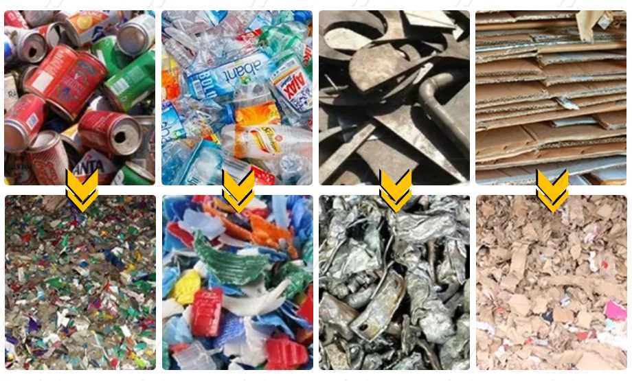 Twin Shaft Scrap Used Metal Shredder Machine Plastic Leather Can Oil ...