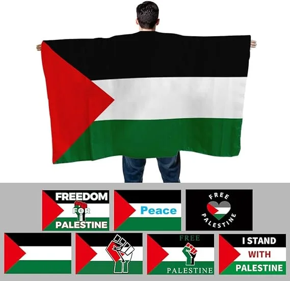 100% Polyester Custom Palestine Body Flag 3x5 Ft Palestine Flag ...