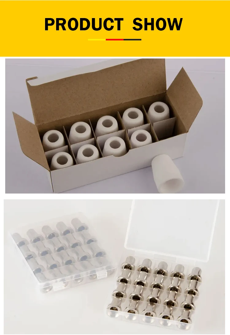PT31 LG40 Plasma Cutter Electrode Tips Cup Extended Consumables Kit for ...