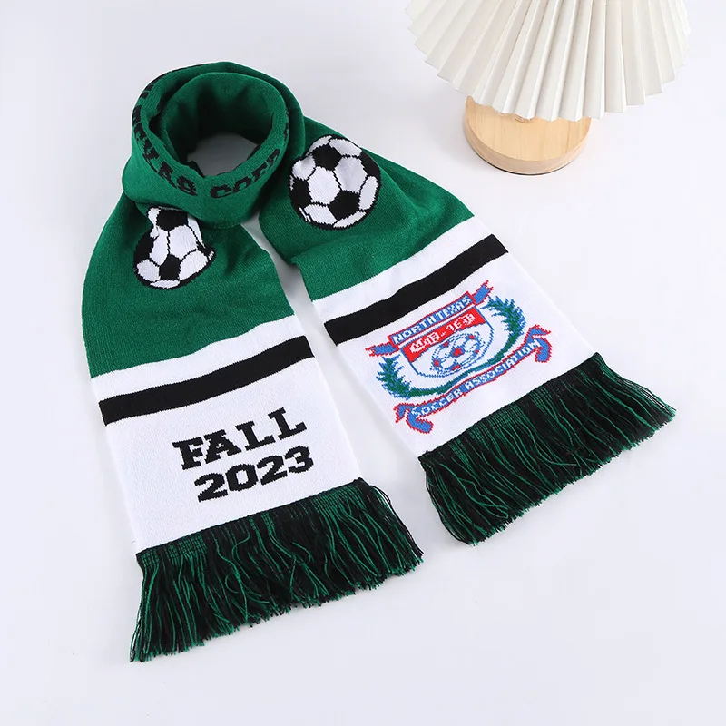 Custom Design Promotional Acrylic Football Fan Scarf