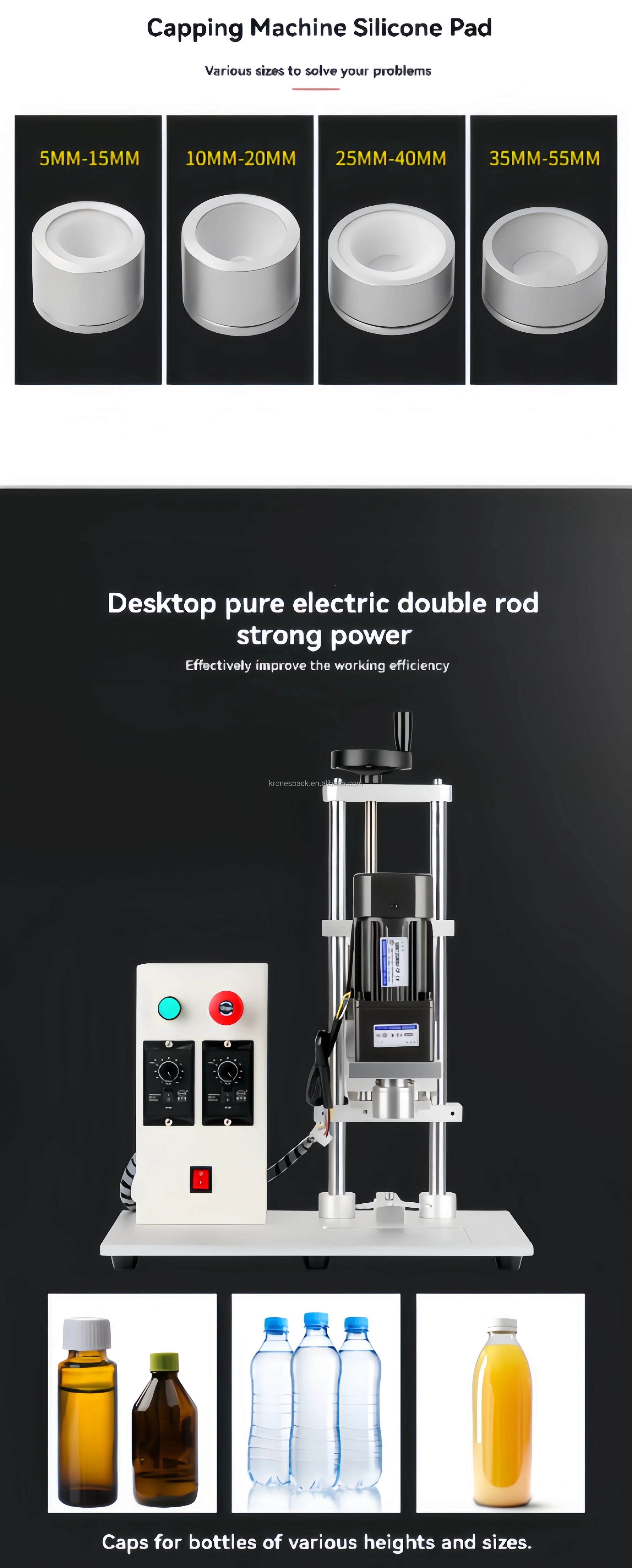 Ktc-20 Factory Semi Automatic Tabletop Vial Filling And Capping Machine ...