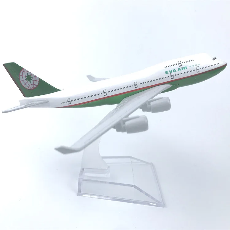 16cm Aircraft Eva Air Boeing B747 Alloy Plane Model Toys Children Kids ...