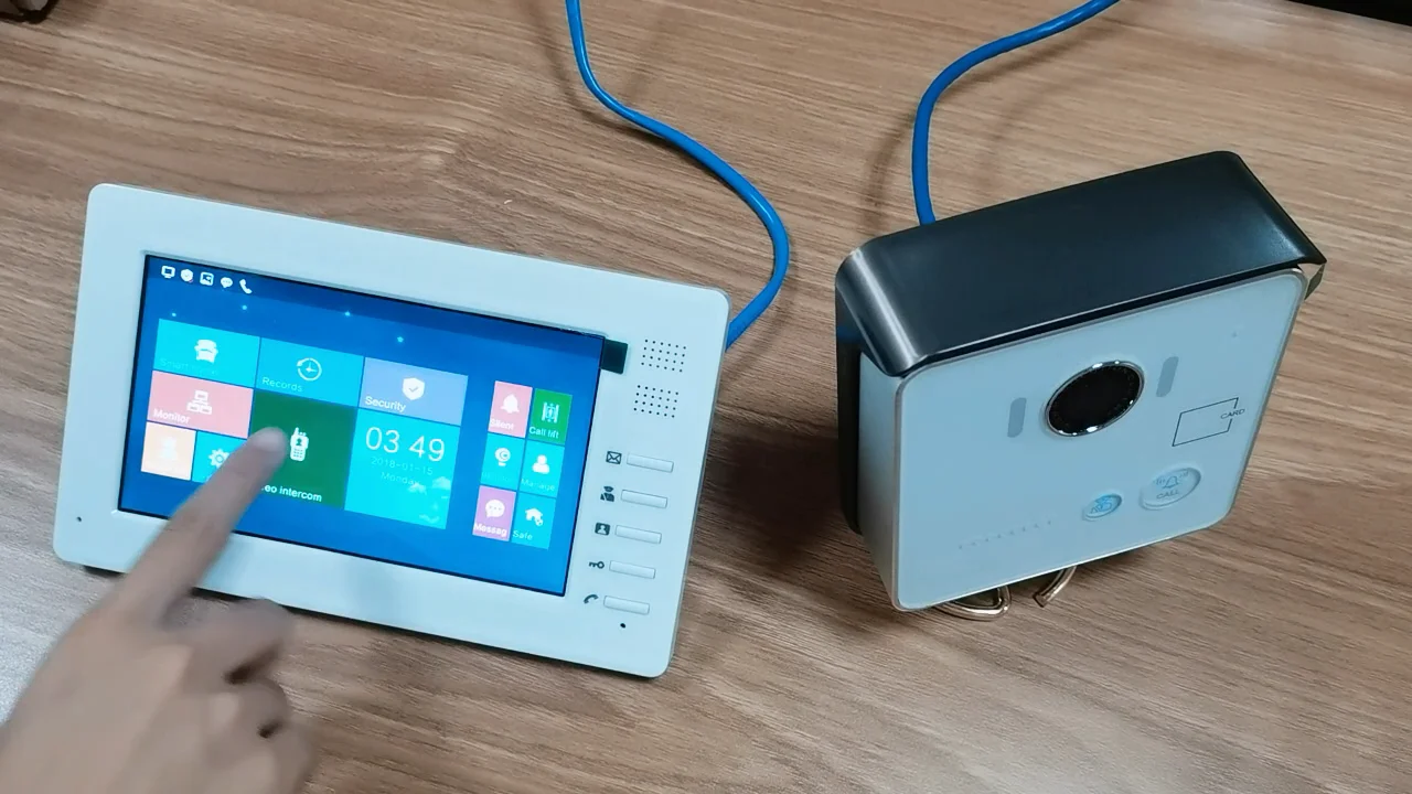 7 Inch Video Intercom Monitor Tuya Smart App For Multi Apartments Home ...