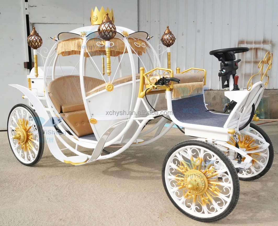 High Quality Pumpkin Antique Horse Drawn Power Wheels Cinderella Rental ...
