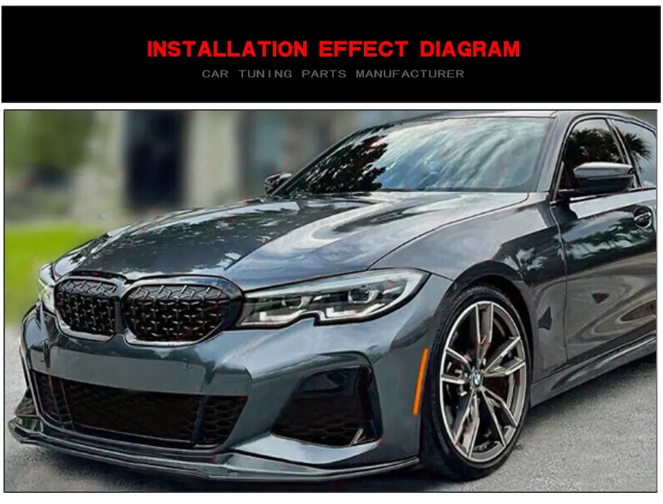 BMW G20 M340i 330i Front Lip Spoiler - Carbon Fiber Splitter