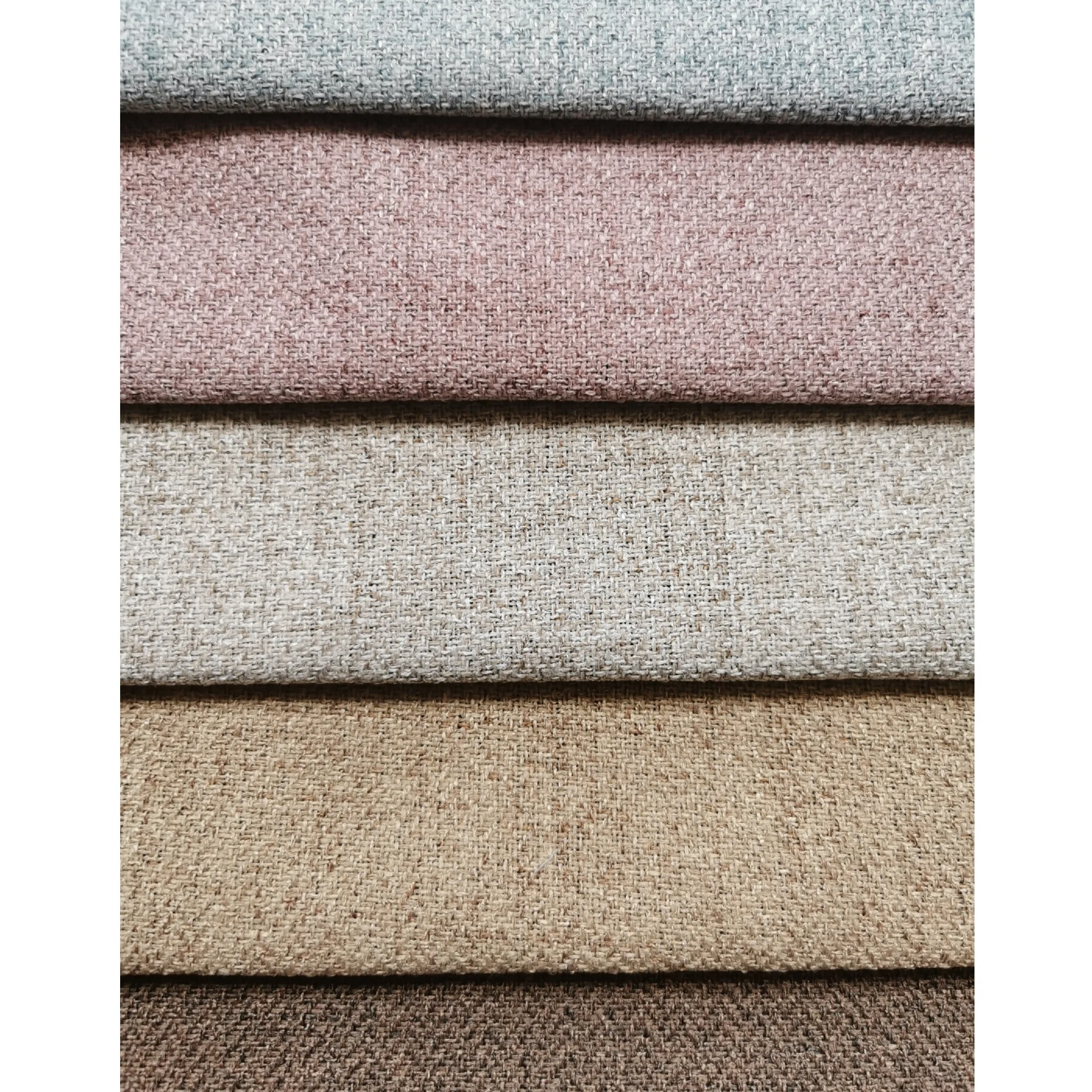 Home Textile Popular Linen Sofa Fabric 100% Linen Look Linen Polyester ...