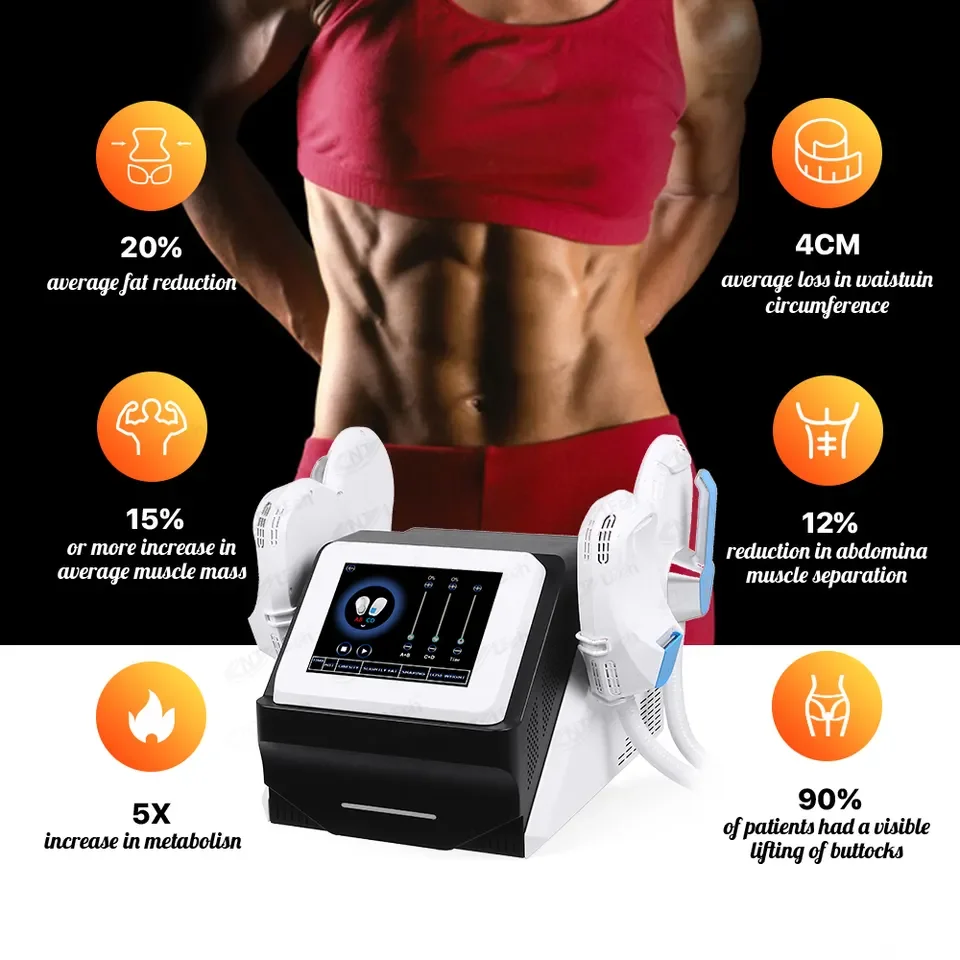 2023 Emsculpting Machine 4 Handles Ems Slimming Tesla Muscle Building ...